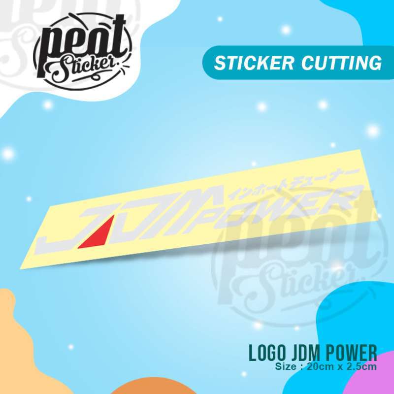 Jual Peot Sticker JDM POWER Cutting stiker JDM POWER Japan - Putih ...