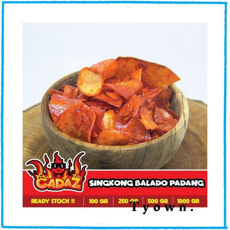 Jual cemilan SINGKONG BALADO PADANG PEDAS 250 gram KERIPIK BASAH SANJAY ...