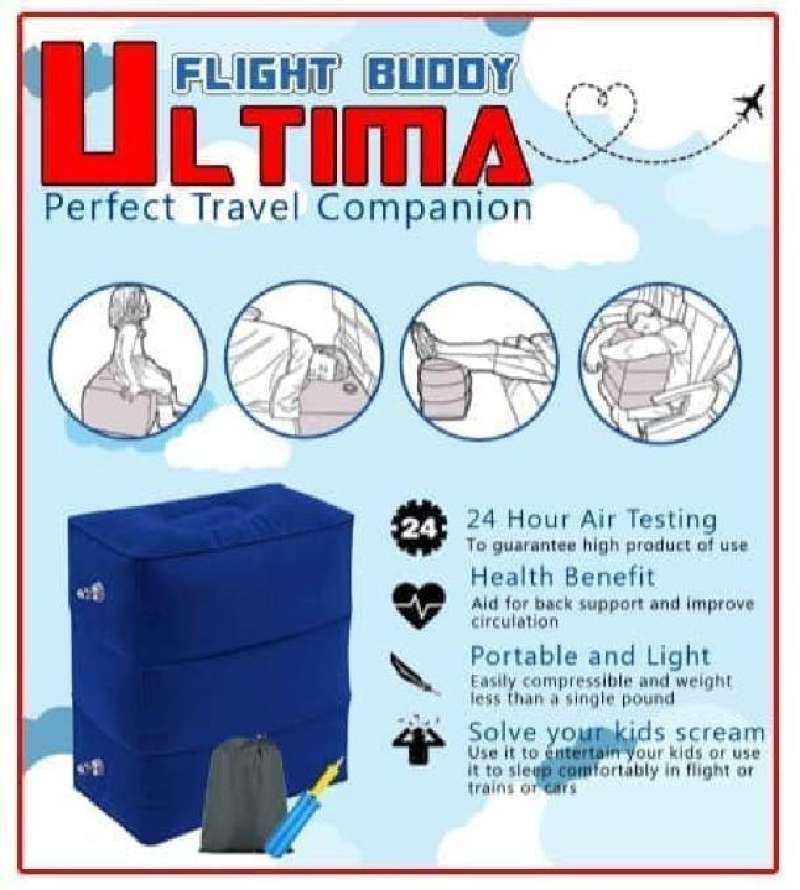Jual Ultima Flight Buddy Inflatable Foot Rest - Untuk Naik Pesawat Bus ...