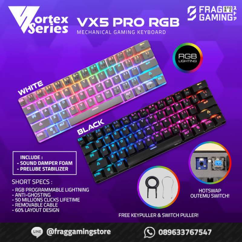 Jual Vortexseries Vx5 Rgb Mechanical Keyboard Vortex Vx 5 - Gaming ...