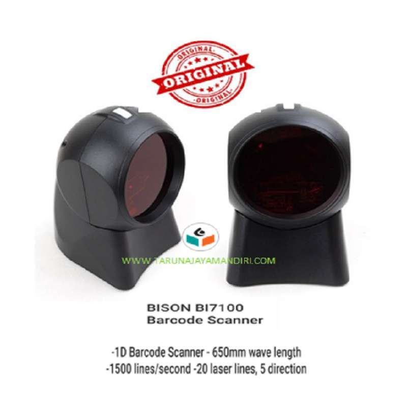 Jual BISON Barcode Scanner Omni 1D BI 7100 USB Scanner Barcode BI7100 ...