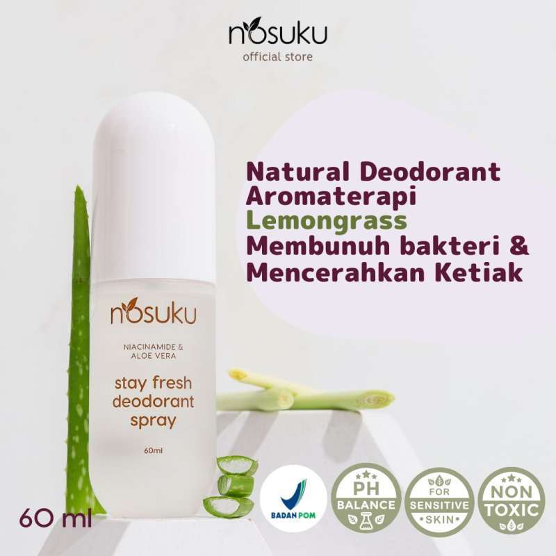 Jual Nosuku Stay Fresh Deodorant Spray - Lemongrass Tawas Niacinamide ...