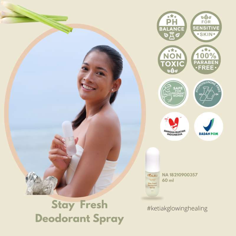 Jual Nosuku Stay Fresh Deodorant Spray - Lemongrass Tawas Niacinamide ...