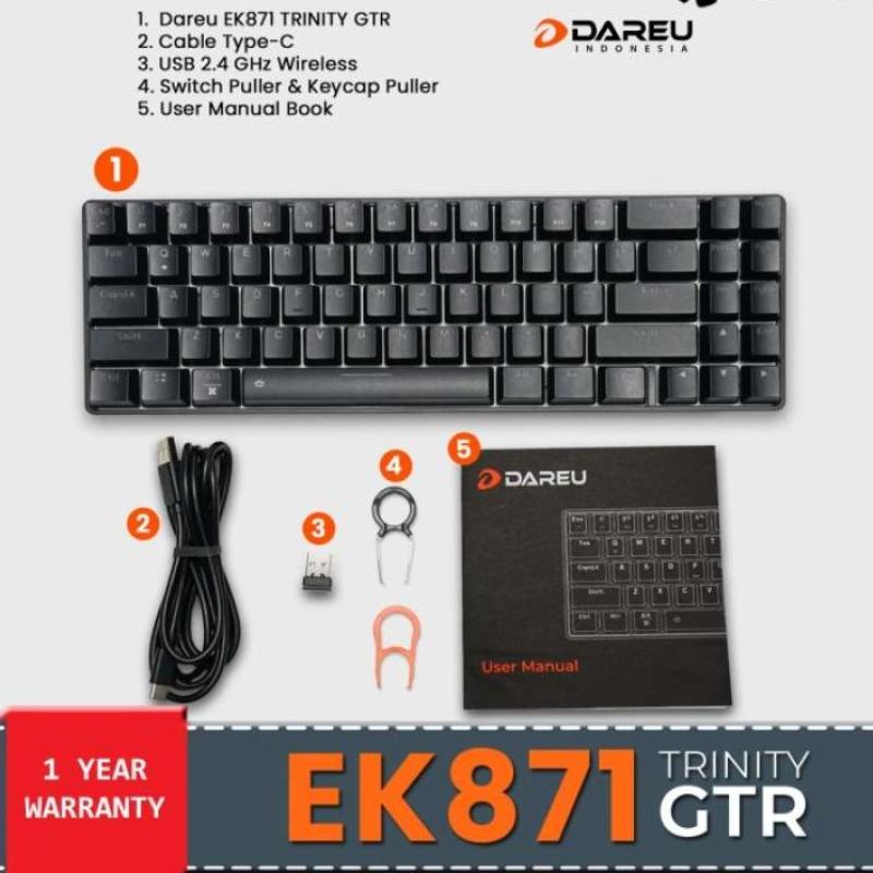 Jual Dareu Ek871 Trinity Gtr Hotswap Wireless Mechanical Gaming ...