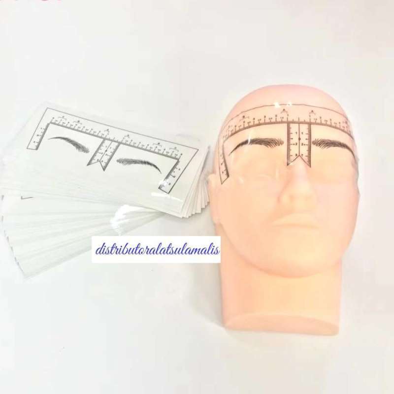 Jual stiker penggaris lebar untuk sulam alis/ cetakan alis di Seller ...