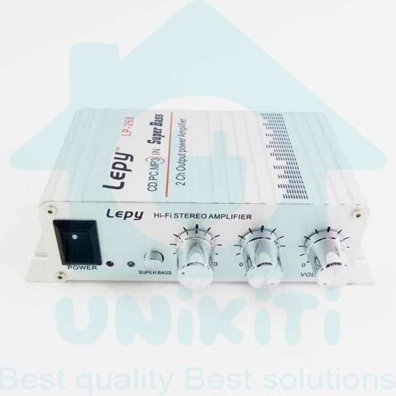 Jual Lepy HiFi Mini Stereo Amplifier Treble Bass Booster - LP-268 di Seller Unikiti ...