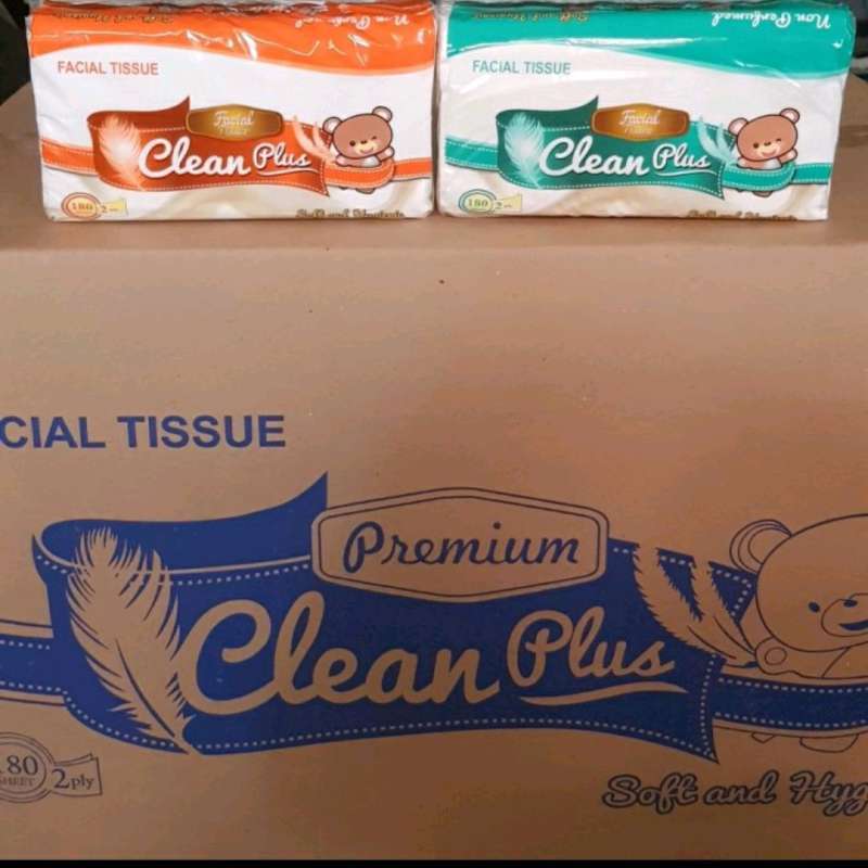 Jual Tissue Tissu Tisu Clean Plus 180 Sheet 2ply Isi 60 Pcs Di Seller ...