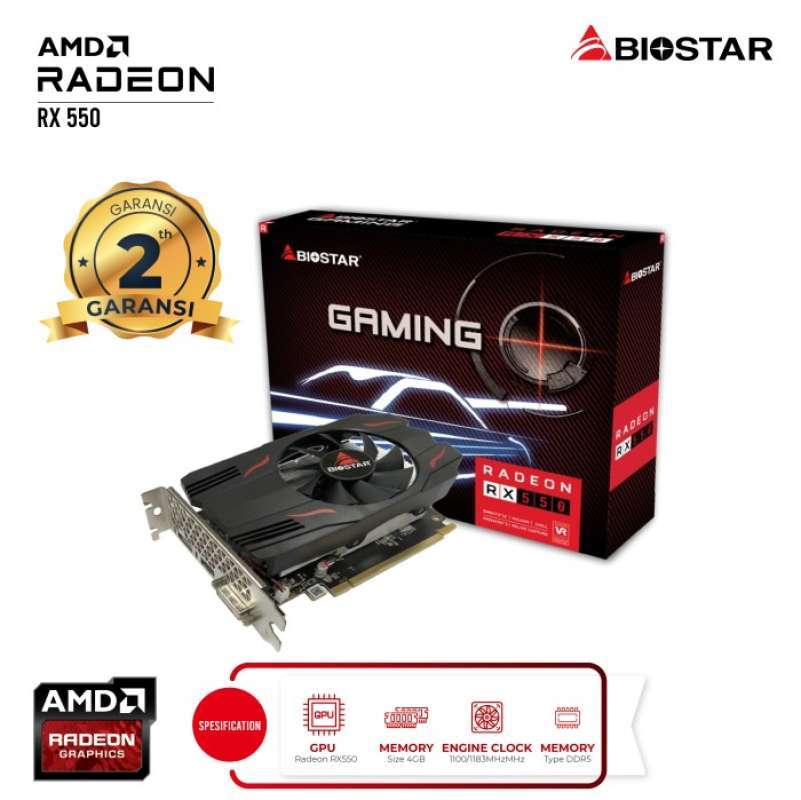 Promo Biostar Radeon Rx 550 4Gb Gddr5 Diskon 12% di Seller Ghanim Shop ...