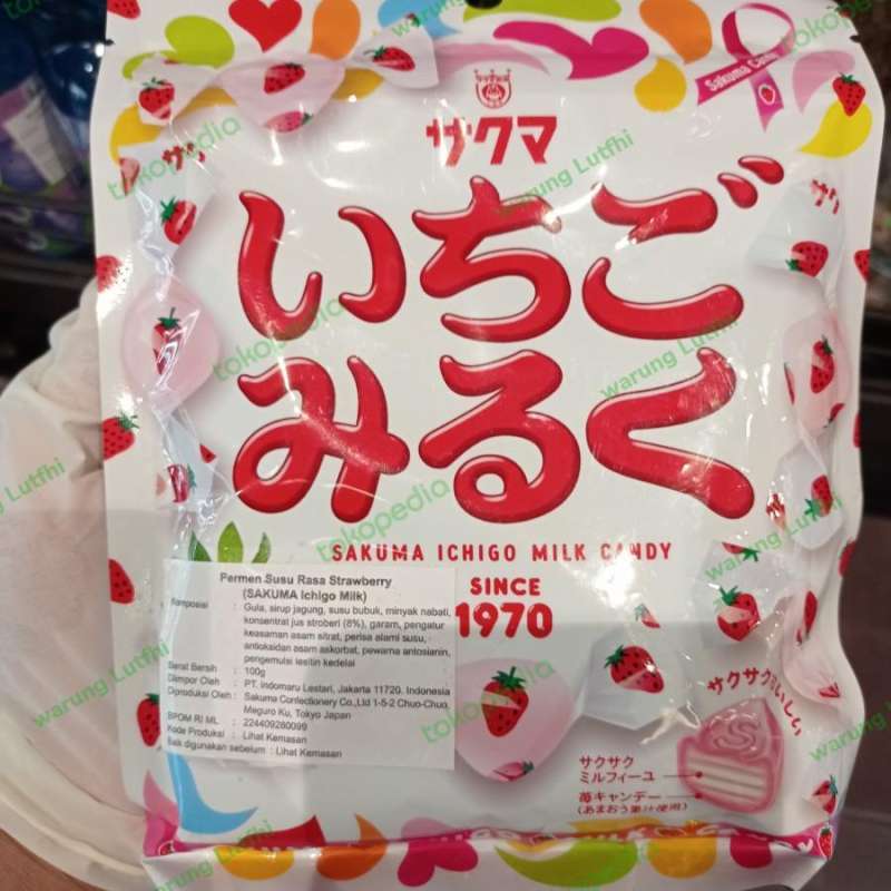 Jual Sakuma Permen Susu Rasa Strawberry/100gram Di Seller Warung Sakha ...