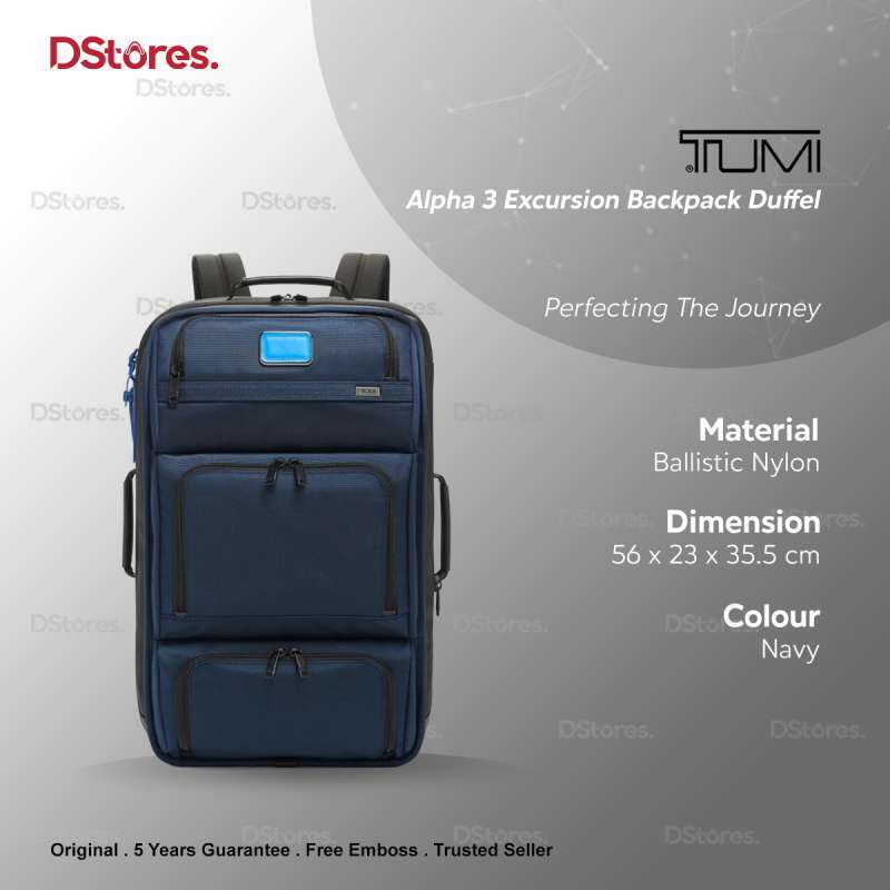 Jual TUMI Alpha 3 Excursion Backpack Duffel - Navy di Seller Dstores ...