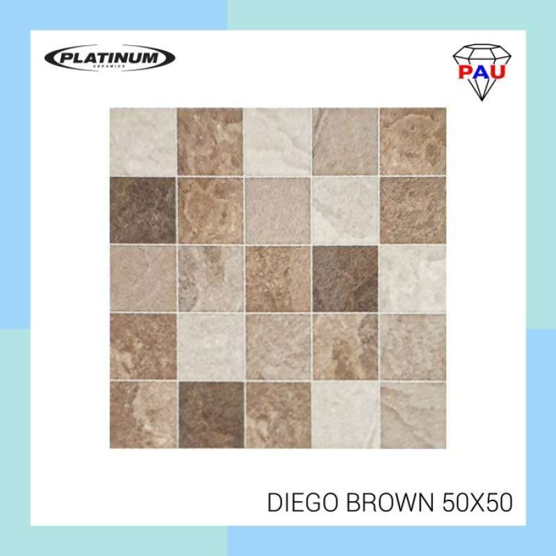 Jual Keramik Lantai 50x50 Platinum Diego - Grey Di Seller Permata ...