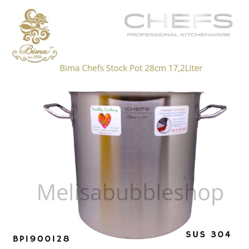 Jual Bima Chefs Stock Pot (Body Only) 28cm 17,2 Liter Sus 304 Panci ...