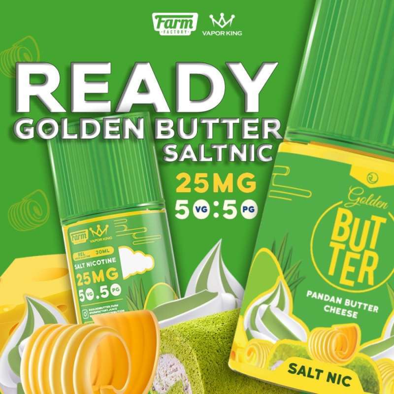 Jual Golden Butter V2 Pandan Butter Cheese Salt Nic 30ML by VK - Liquid ...