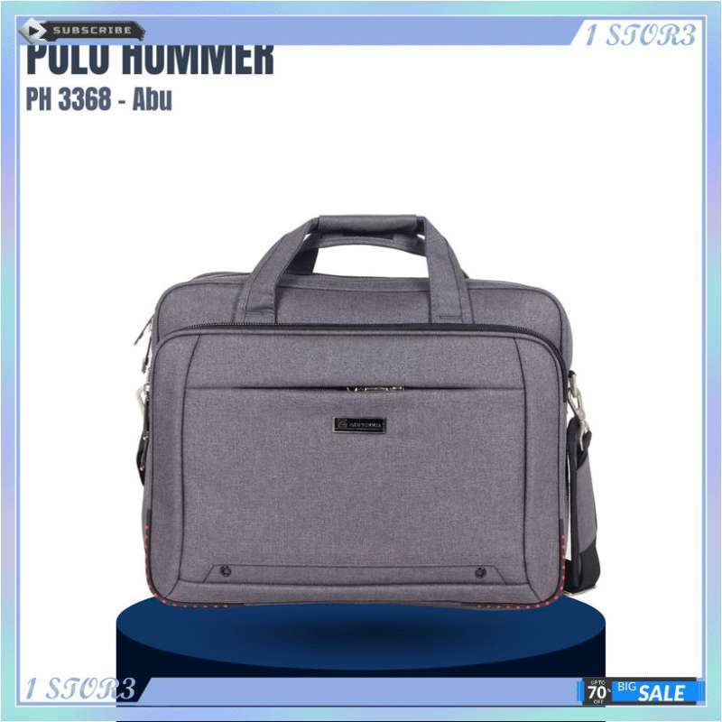 Jual Tas Kerja Stopmap Expanding-Briefcase Tas Laptop Polo Hummer-Abu ...