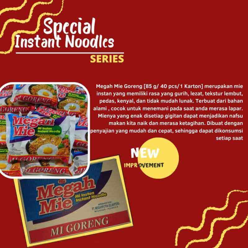 Jual Megah Mie Goreng [85 g/40 pcs/ 1 karton] di Seller Megahputra ...