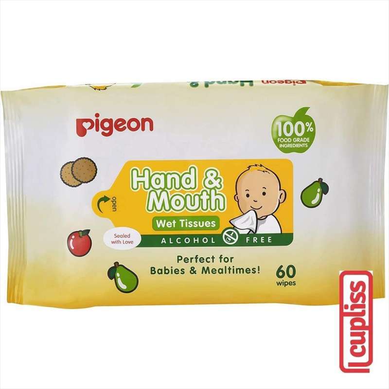 Jual PIGEON Wet Tissue Hand and Mouth Wipes Refill 60s Tisu Basah di ...