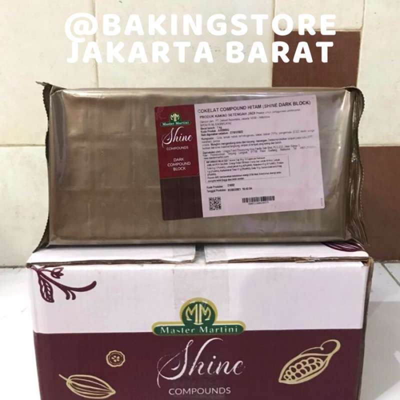 Promo Shine Dark Chocolate Block | Coklat Compound 1kg Master Martini ...