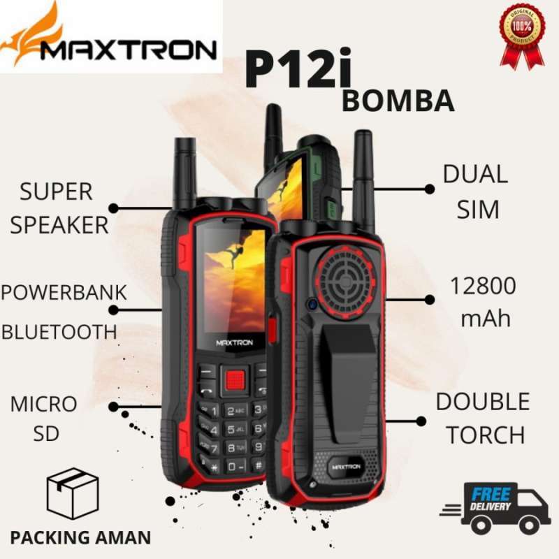Jual Maxtron P12i Bomba Antena 100% Original Garansi Resmi - Hitam Di ...