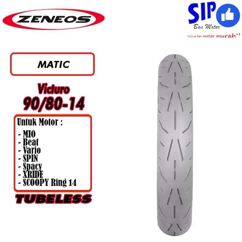 Jual Ban motor matic Soft compound Zeneos Victuro 90 80 14 Tubeless di ...
