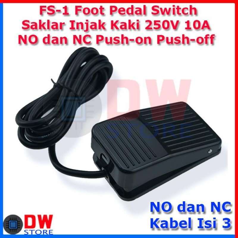 Jual Fs-1 Fs1 Foot Pedal Switch Saklar Injak Kaki 250v 10a Push-on Push ...