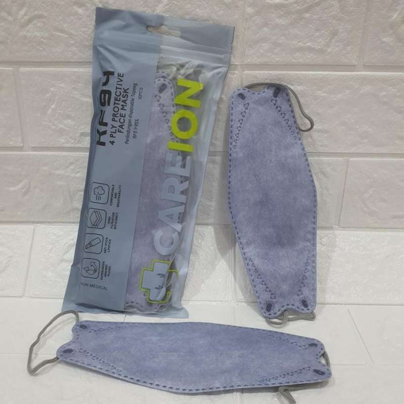 Jual [CAREION] MASKER KOREA KF94 PREMIUM MASK 4 PLY ISI 10 PCS - Silver ...
