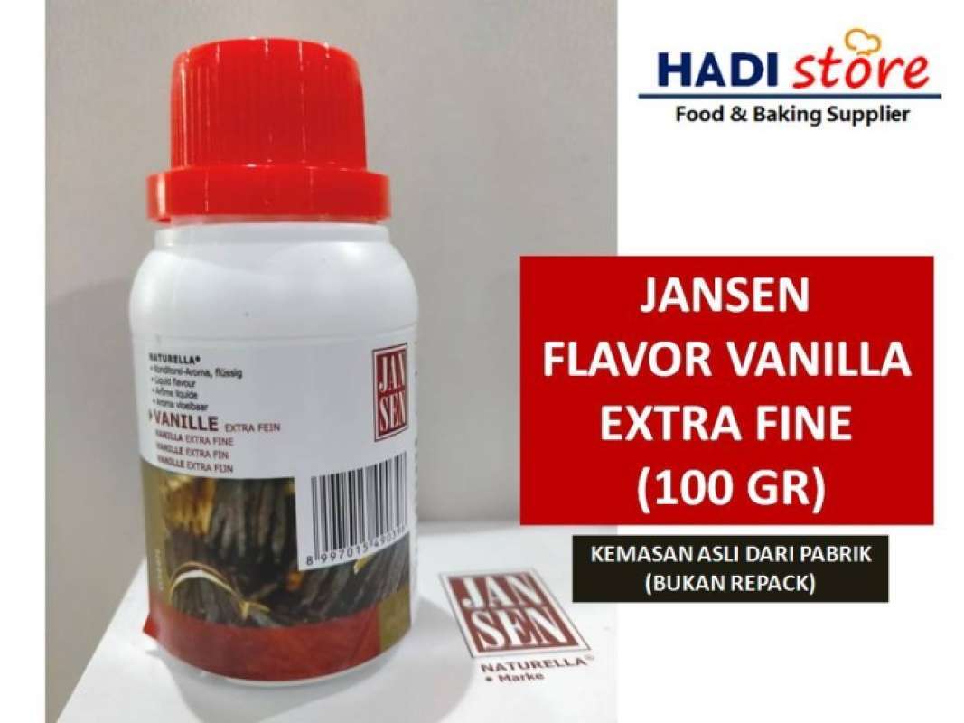 Jual OEM JANSEN VANILLA EXTRACT / VANILI VANILA - KEMASAN ASLI 100 GR ...