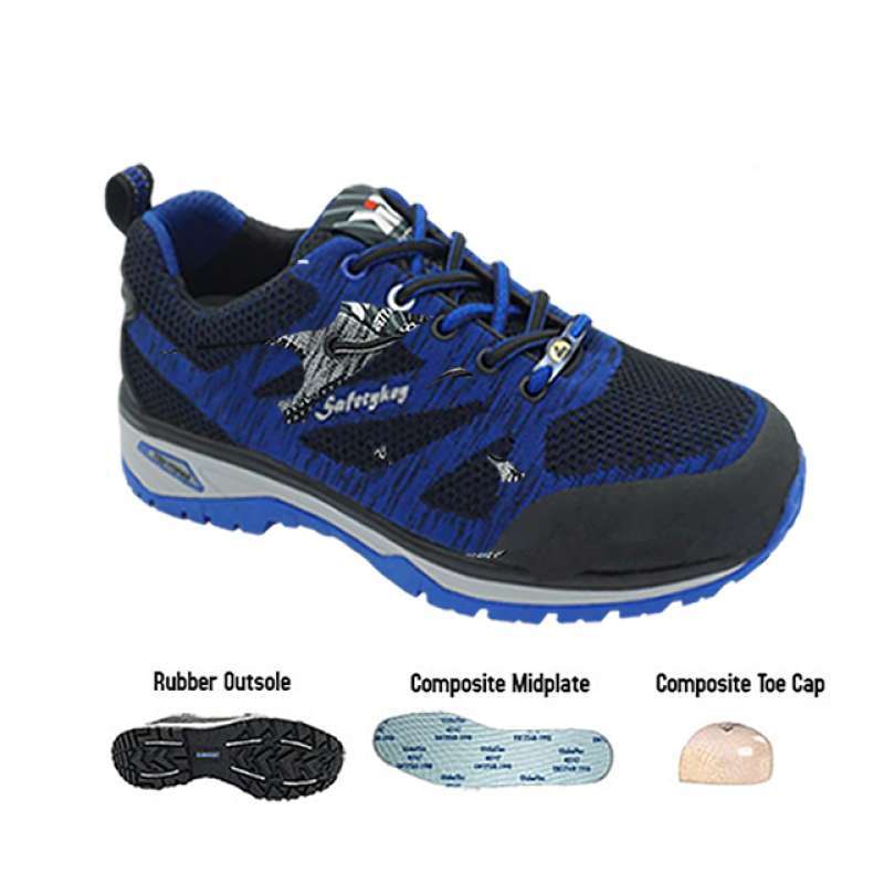 Jual Eurostat Safety Shoes Zebra 2.0 Anti Metal Detector - Biru 39 Di ...