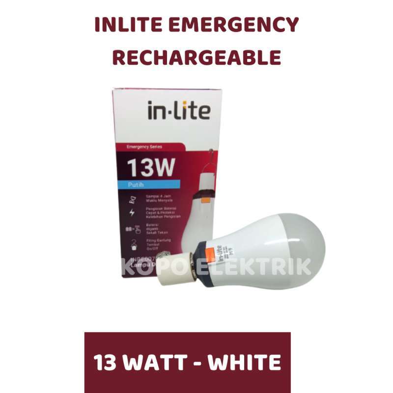 Jual Inlite Emergency Series Rechargeable - 13 Watt - White Di Seller ...