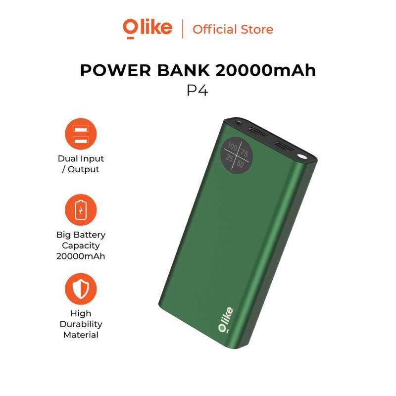 Promo Olike Powerbank 20.000 mAh Dual input/output LED Battery Display ...