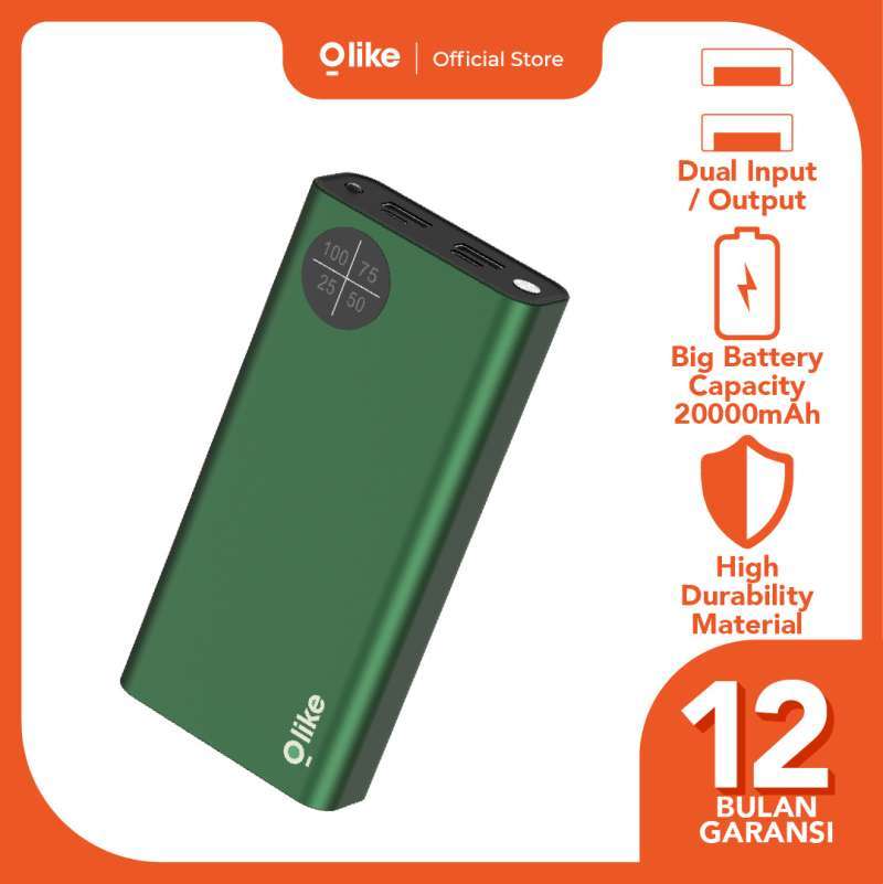 Jual Olike Powerbank 20.000 mAh Dual input/output LED Battery Display ...