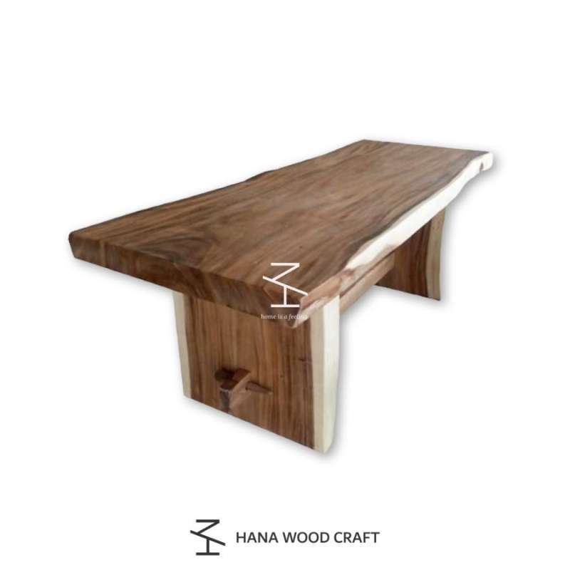 Jual MEJA TREMBESI SOLID, KAKI KAYU ALAMI di Seller hana wood craft ...