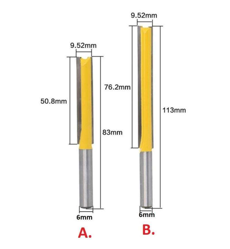 Jual Mata Profil Straight Router Bits 10 X 50 mm Flush Trimmer di ...