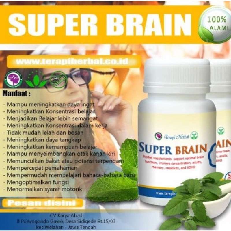 Promo OBAT NUTRISI SUPLEMEN OTAK ANAK REMAJA DAN DEWASA PENAMBAH KECERDASAN - super brain Diskon ...