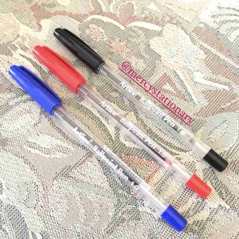 Jual Ballpoint Pen Artline 8210 Pulpen Hitam Merah Biru - Merah di ...