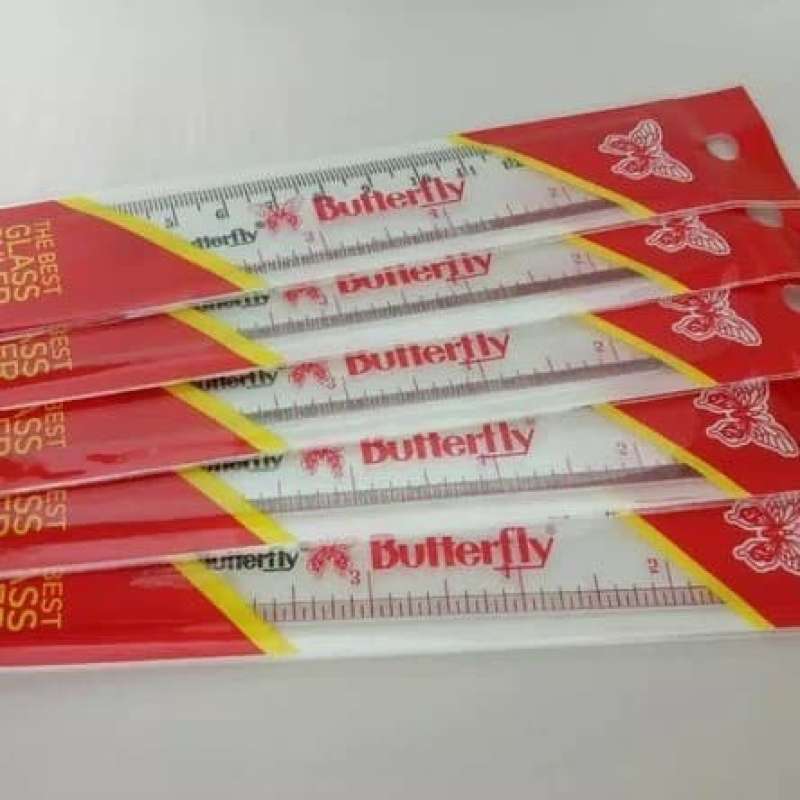 Jual Penggaris Butterfly the best glass ruler 15cm di Seller AToZphere ...