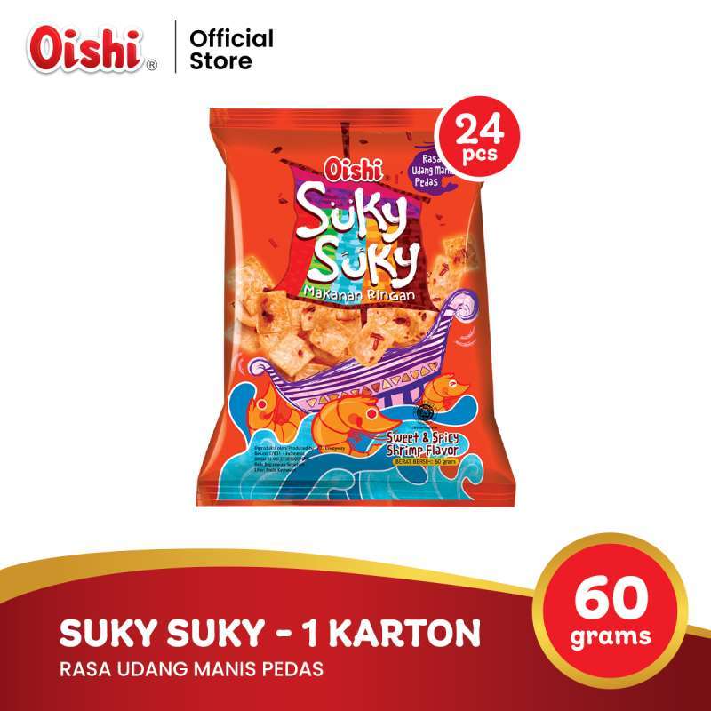 Jual Suky Suky Rasa Udang Manis Pedas - 1 Karton di Seller Oishi ...