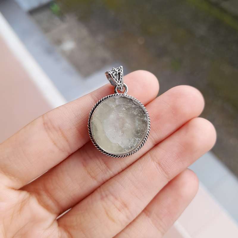 Jual Sertifikat + Liontin Perak 925 Permata Impactite Tektite bentuk ...