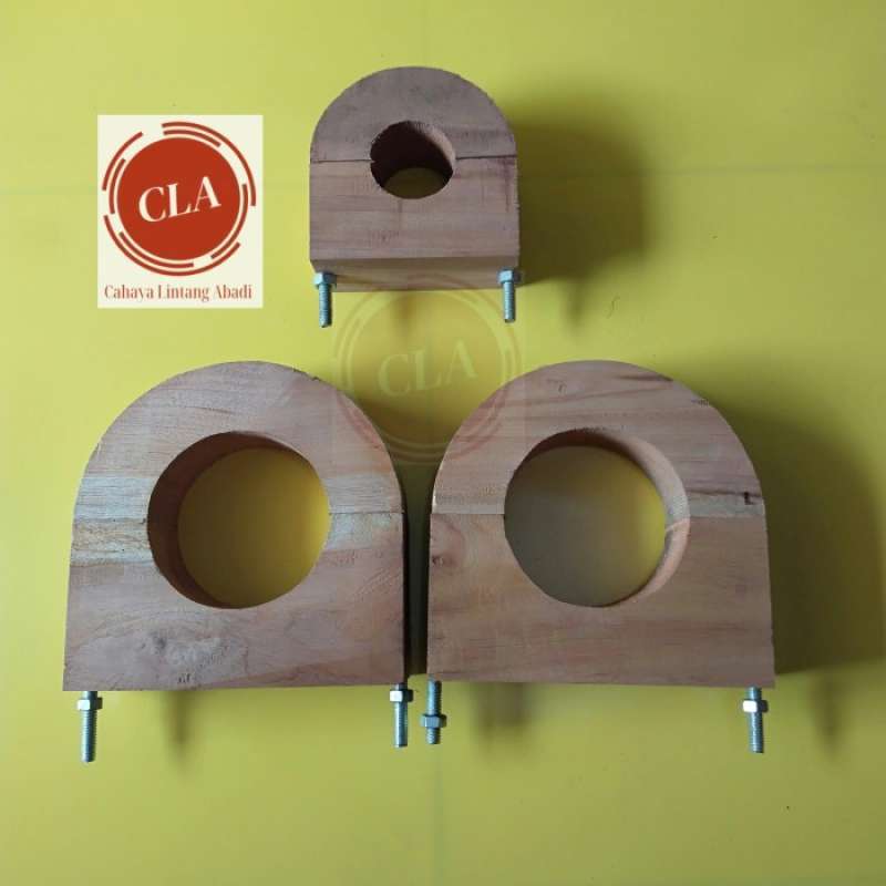 Promo Wooden Block 10 Inch + Ubolt / Klem Pipa Chiller 10 Inch Diskon ...