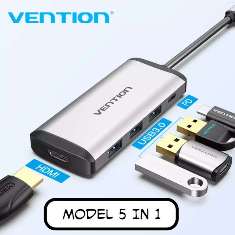 Jual Vention Usb Type C Hub To Usb 3.0 Adapter Hdmi Port Charger Pd ...