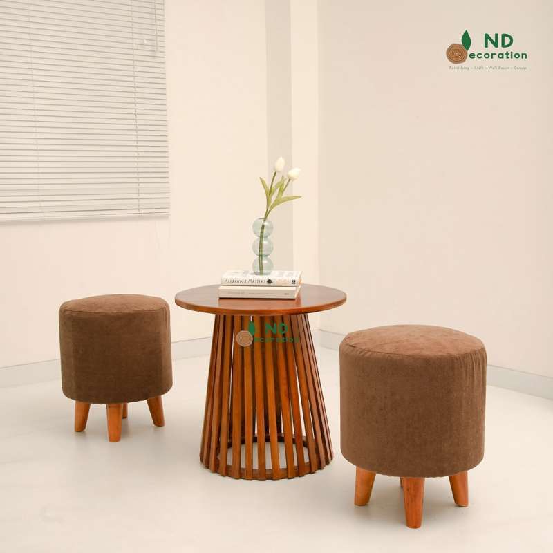 Jual Package 2 Stool & Meja Beringin Minimalis/ Paket Meja Aesthetic ...