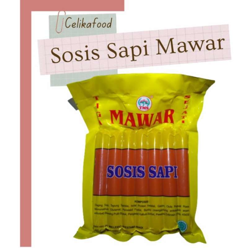 Jual Sosis Sapi Mawar 1 Bungkus Beef Sausage Daging di Seller ...