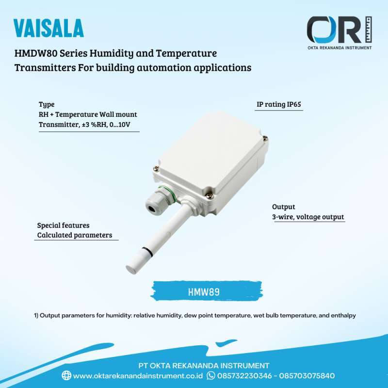 Jual Vaisala Hmw89 (humidity And Temperature For Building Automation ...