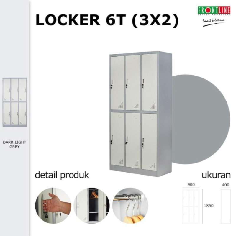 Jual Loker Besi Lemari Locker Besi Murah loker 6 pintu 6T (3x2 ...