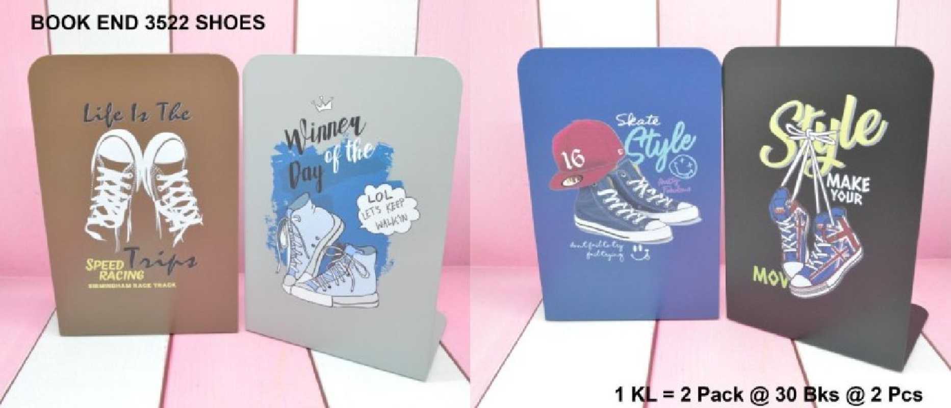 Jual Penahan Buku Atau Pembatas Buku Dari Besi Motif Sepatu Tali di ...