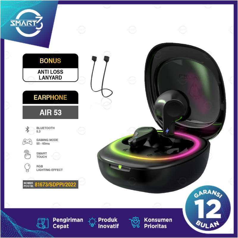 Jual LENYES TWS Earphone Wireless Headset Air 53 Gaming RGB Bluetooth ...
