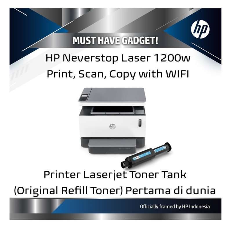 Jual Printer HP Neverstop Laser MFP 1200w Wifi di Seller Api-mart ...