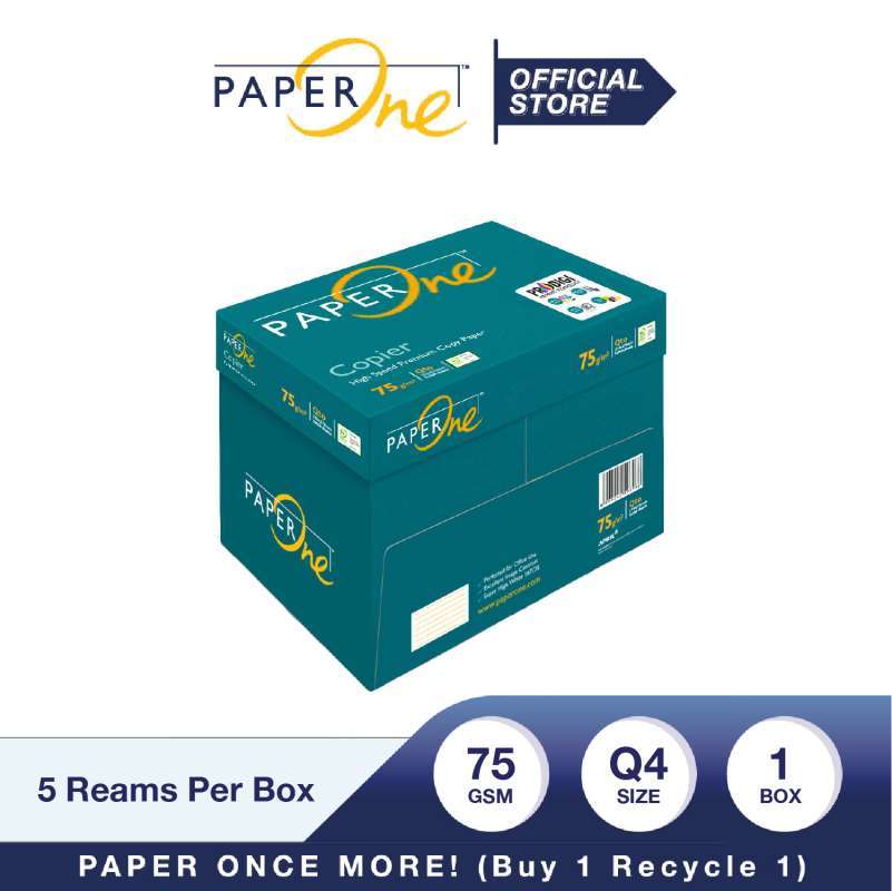 Promo PaperOne Kertas Q4 75gr Copier 1 Box (2500 lembar) Kertas HVS Q4 ...