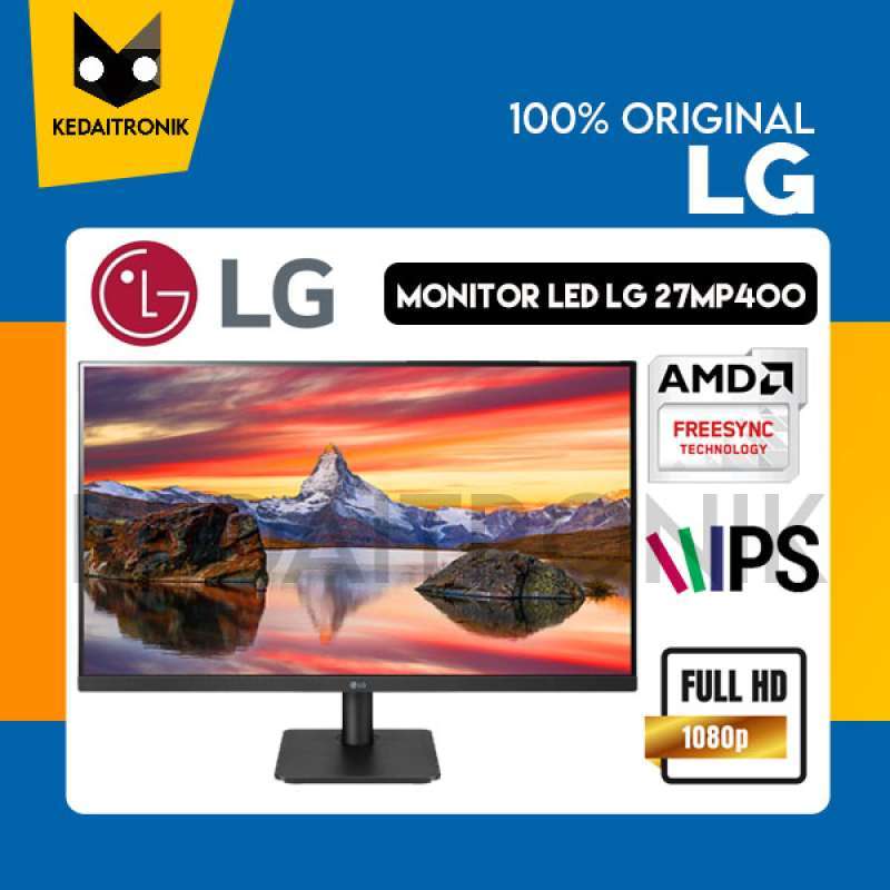 Promo Monitor LED LG 27MP400-B Monitor 27-Inch Full HD IPS With AMD ...