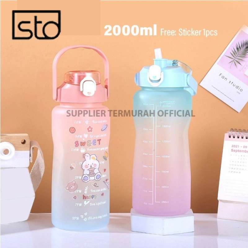 Jual Free Ongkir Botol Minum Pelangi 2 Liter Free Sticker - Bottle 2000 ...