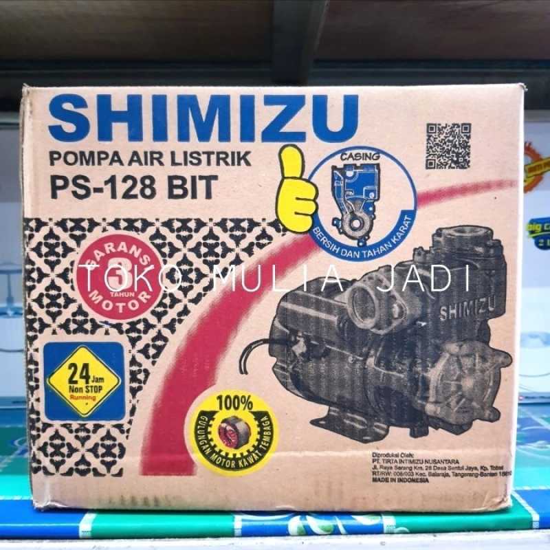 Jual Pompa air SHIMIZU PS 128 BIT manual / mesin non auto otomatis ps128 128bit ps128bit ...